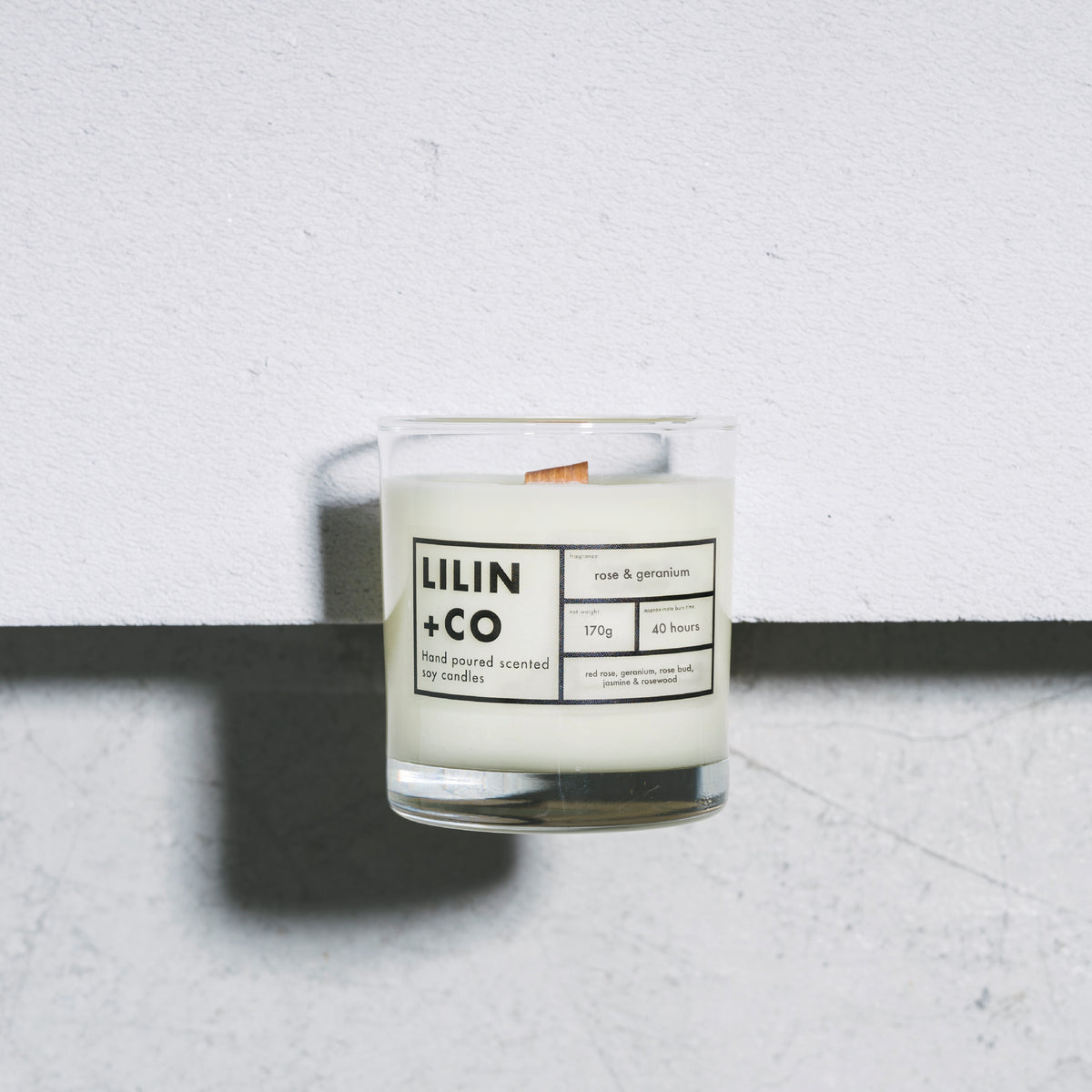 Rose & Geranium Candle– Lilin+Co